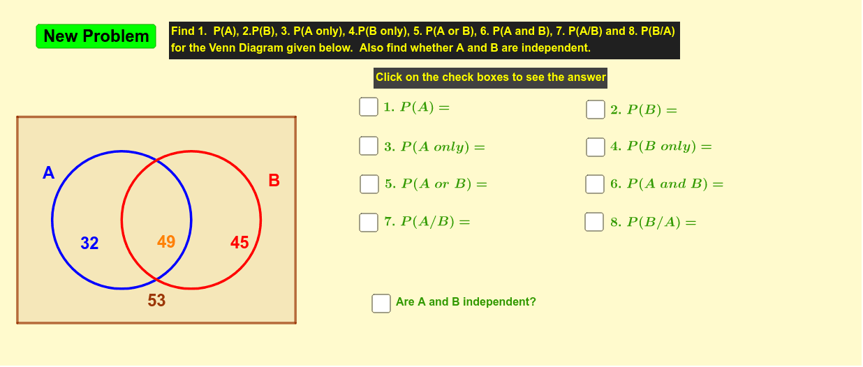 Sets and Probability – GeoGebra