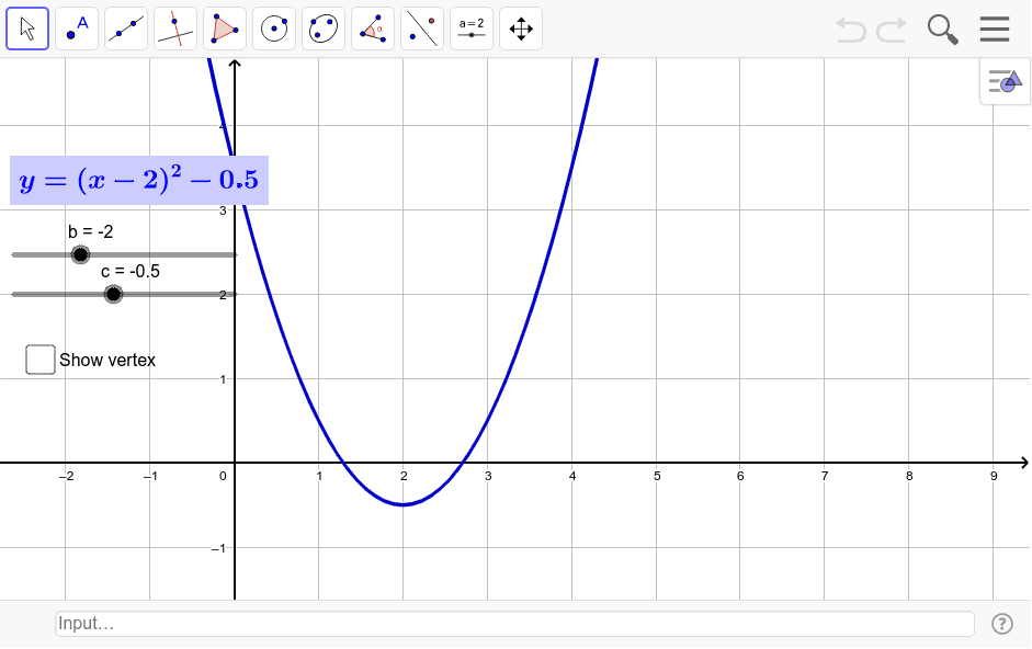 Completing the square – GeoGebra