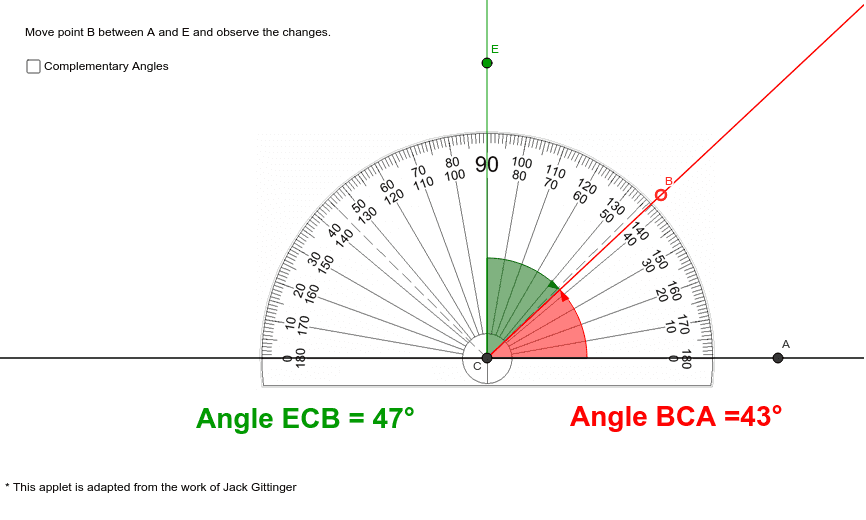 complementary angles – GeoGebra