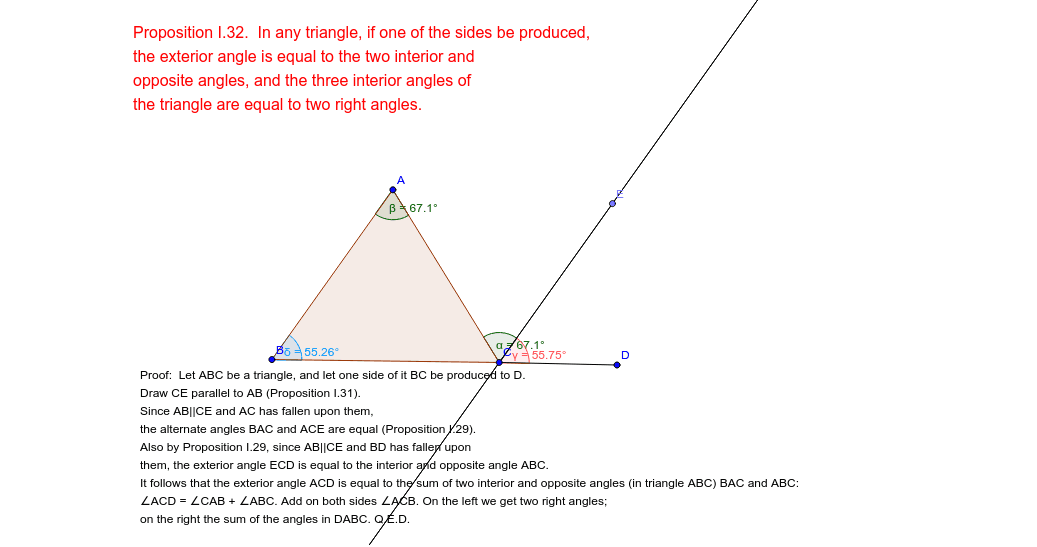 Sum of Angle Measures – GeoGebra