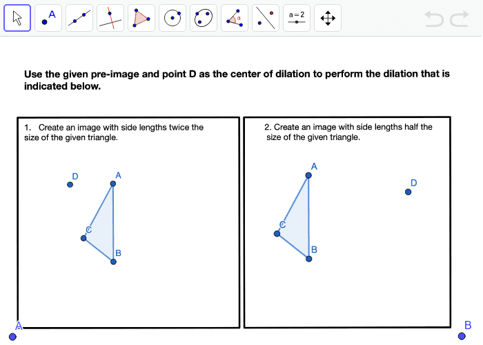 Dilations – GeoGebra
