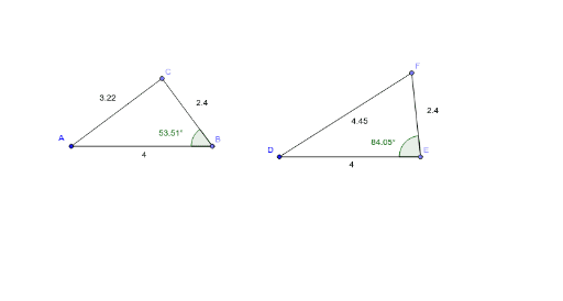 Comparing Angles & Sides of Two Triangles – GeoGebra