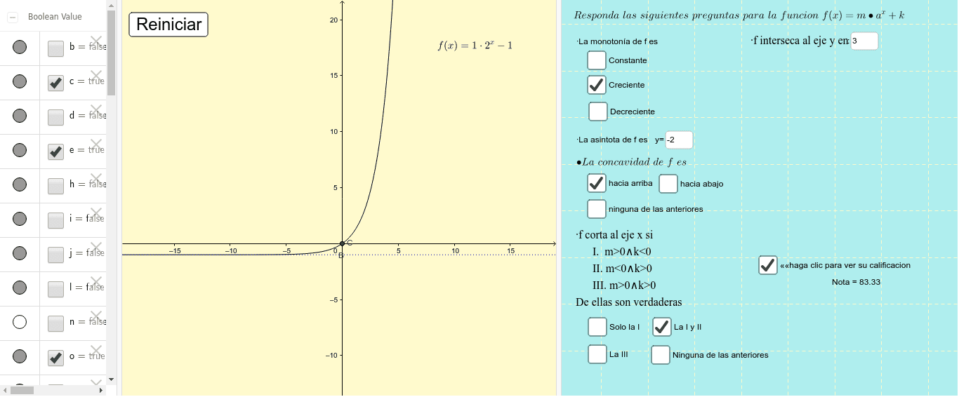 actividad función exponencial – GeoGebra
