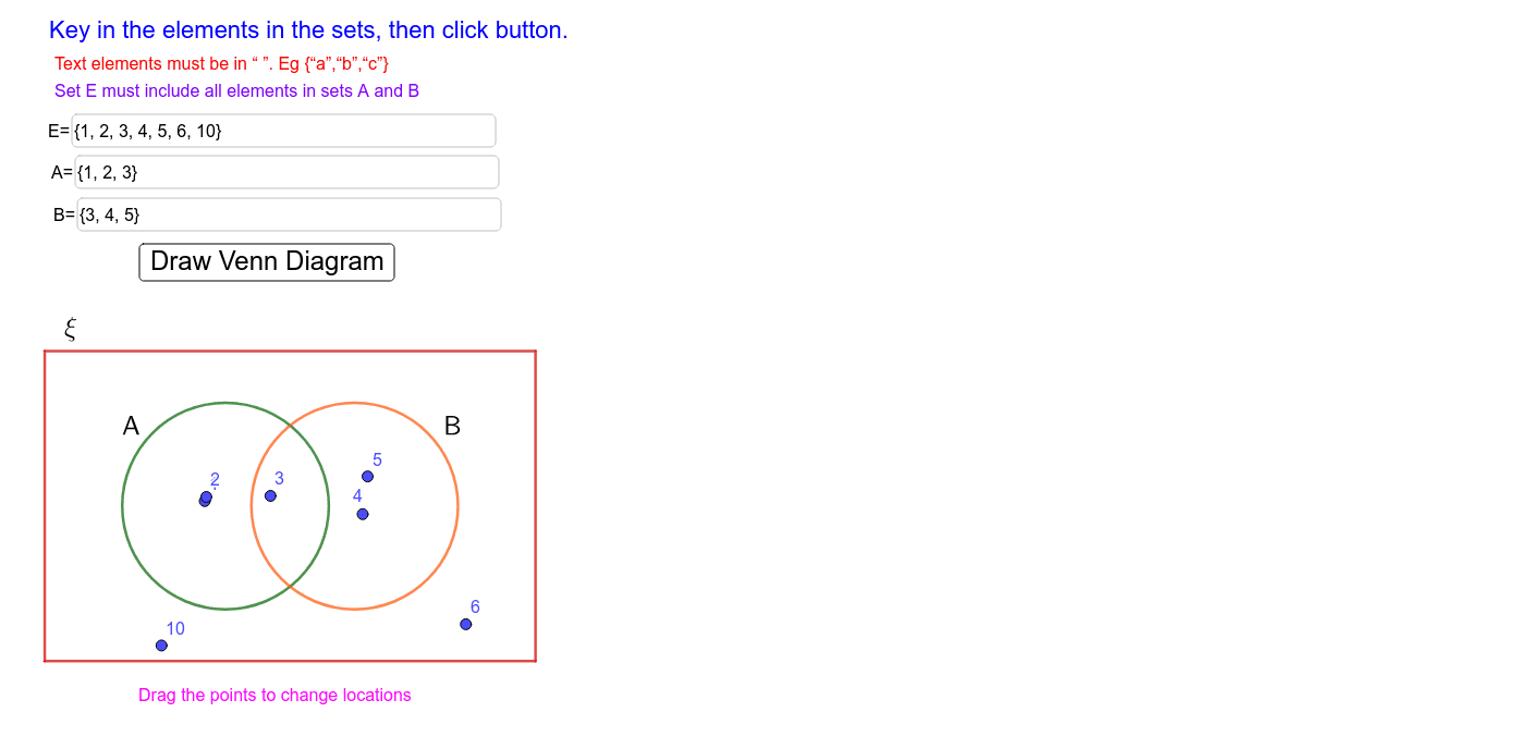 Venn Diagram III – GeoGebra