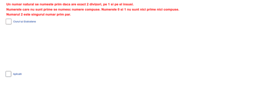 Numere prime, numere compuse, ciurul lui Eratostene – GeoGebra